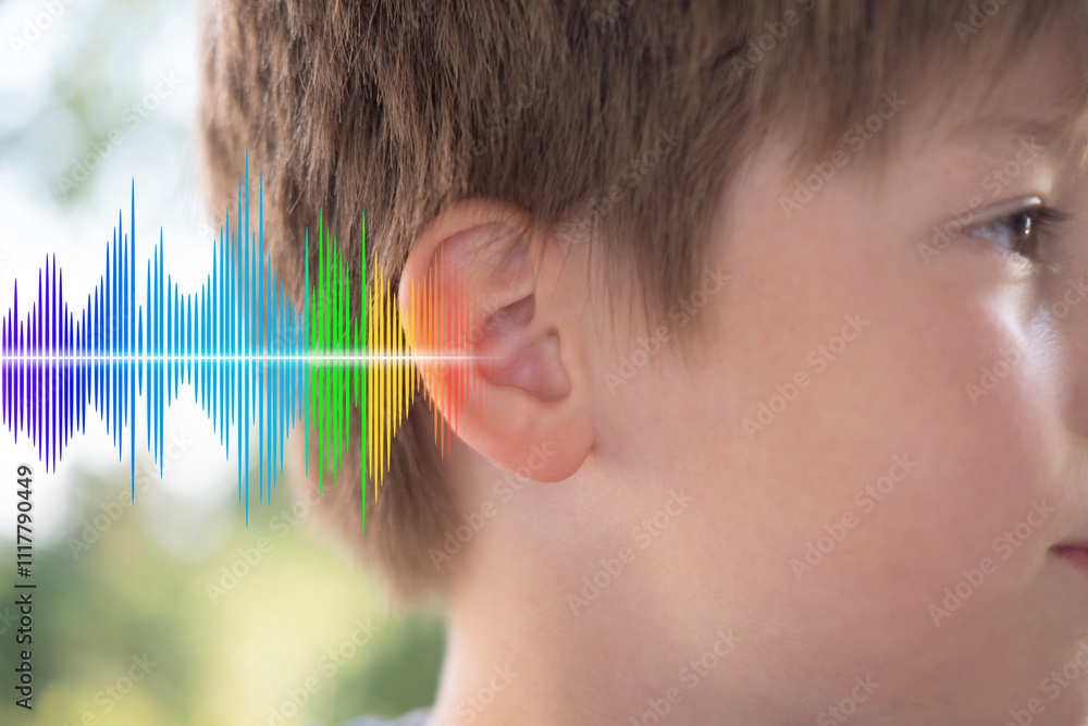 part face of boy, Childs painful ear, ear infection, Acute Otitis ...