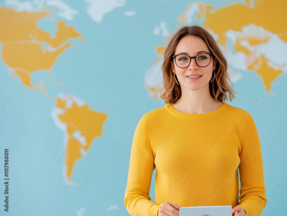 A young leader addressing a global audience on ESG initiatives Grand ...