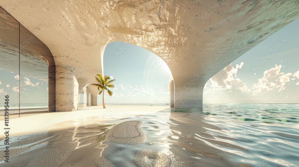Panorama photography of a resort beach, sand beach, day, sunlight ...