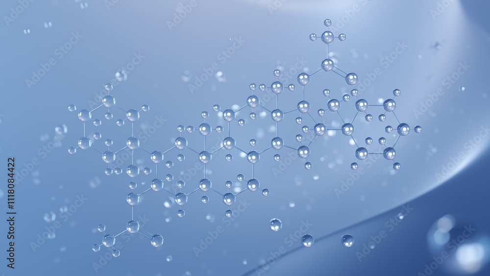 pancuronium bromide molecular structure, 3d model molecule ...