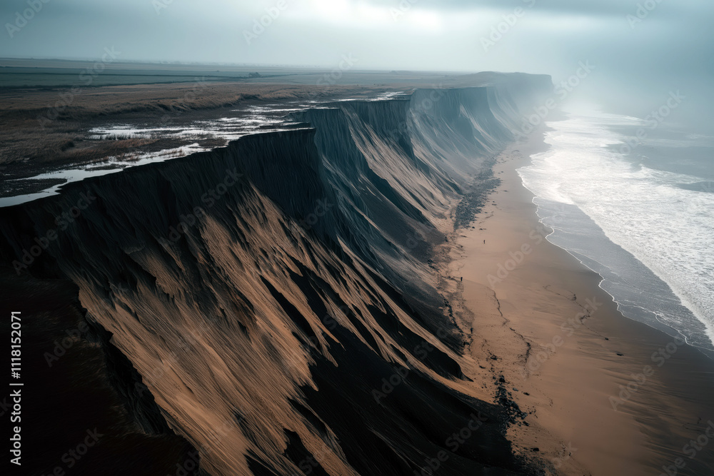 Coastal erosion reveals dramatic cliffside transformation during ...