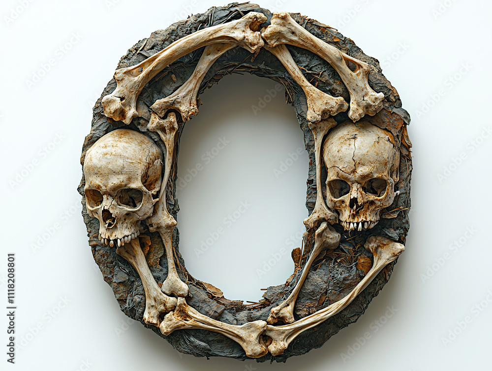 alphabet, bones, letters, skeleton, spooky, eerie, creepy, horror ...