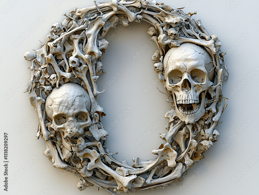 alphabet, bones, letters, skeleton, spooky, eerie, creepy, horror ...