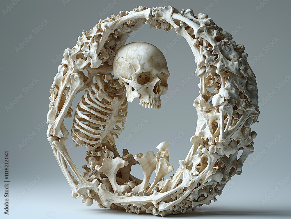 alphabet, bones, letters, skeleton, spooky, eerie, creepy, horror ...