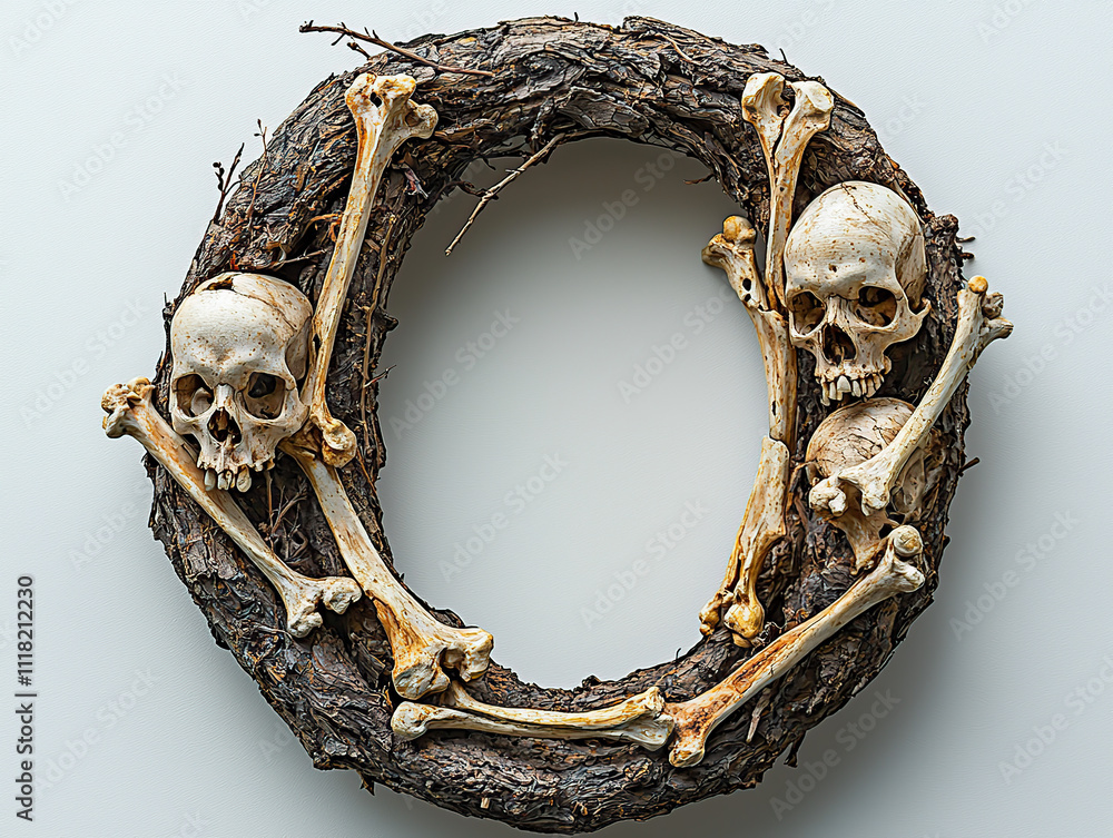 alphabet, bones, letters, skeleton, spooky, eerie, creepy, horror ...