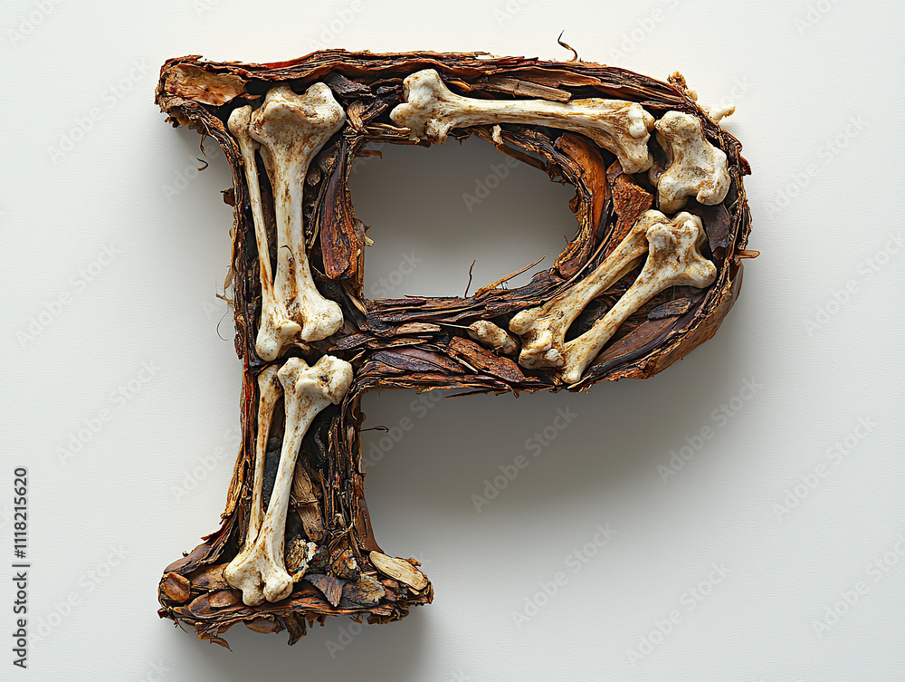 alphabet, bones, letters, skeleton, spooky, eerie, creepy, horror ...