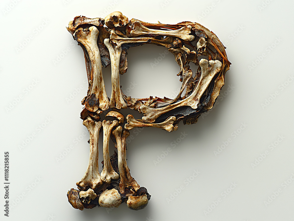 alphabet, bones, letters, skeleton, spooky, eerie, creepy, horror ...