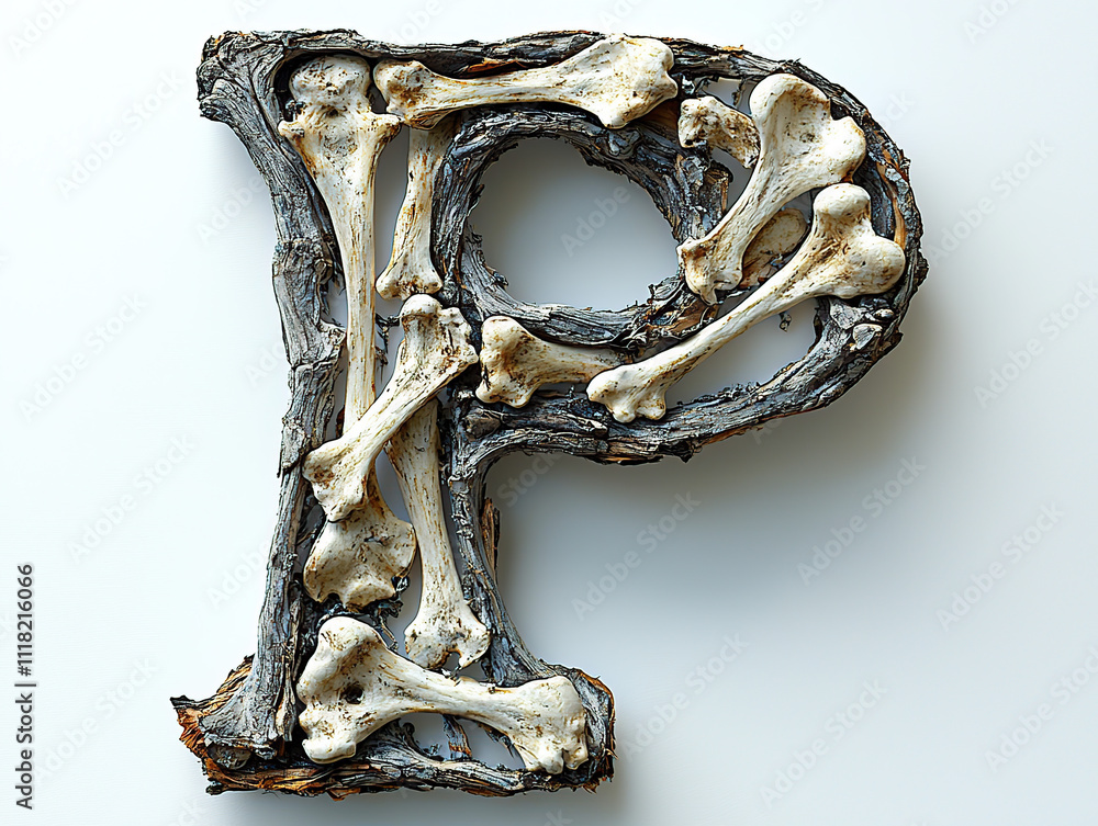 alphabet, bones, letters, skeleton, spooky, eerie, creepy, horror ...