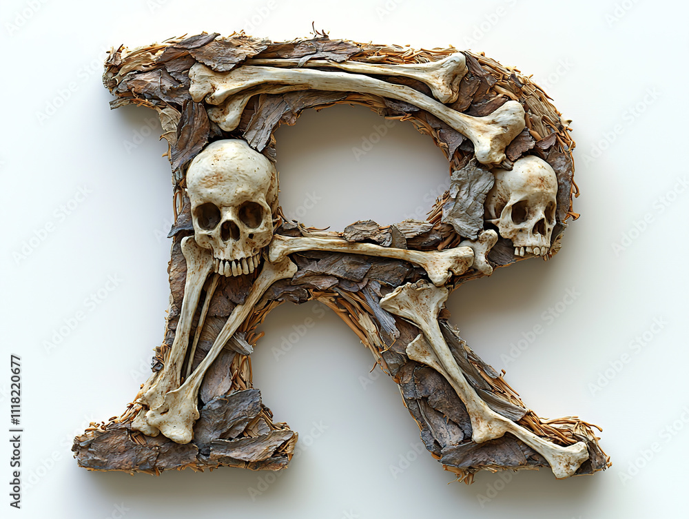 alphabet, bones, letters, skeleton, spooky, eerie, creepy, horror, gothic, macabre, anatomy ...