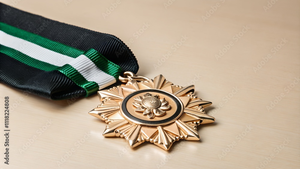 leadership medal in studio background and high detailing Stock Photo ...