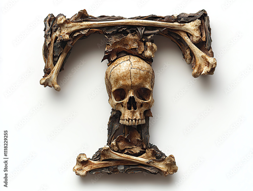 alphabet, bones, letters, skeleton, spooky, eerie, creepy, horror ...