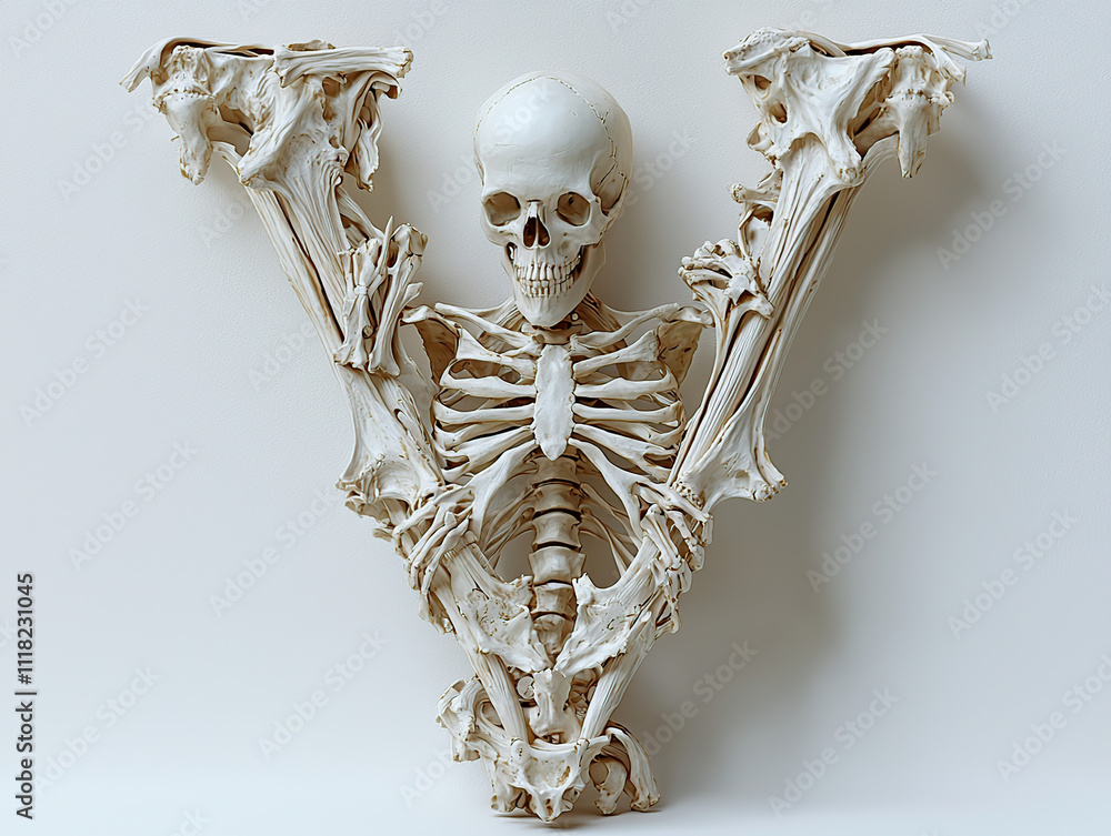 alphabet, bones, letters, skeleton, spooky, eerie, creepy, horror ...