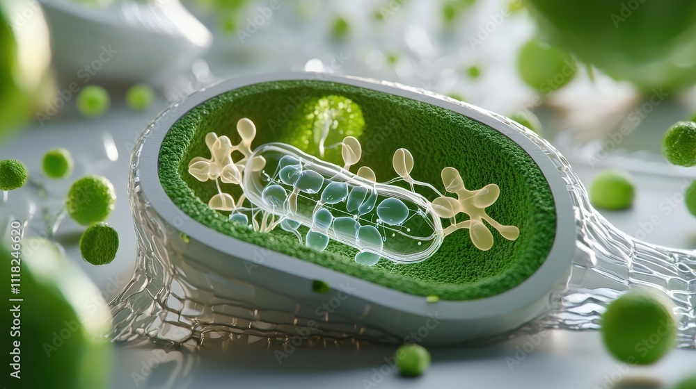 Plant cell cutaway diagram highlighting the interaction between ...