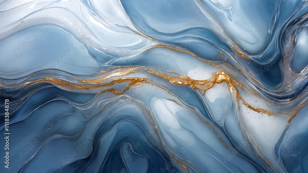 Luxury Blue and Gold marble Abstract Background, Chambray blue color ...