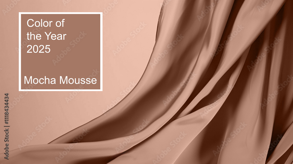 Elegant Mocha Mousse color fabric design featuring color of the year ...