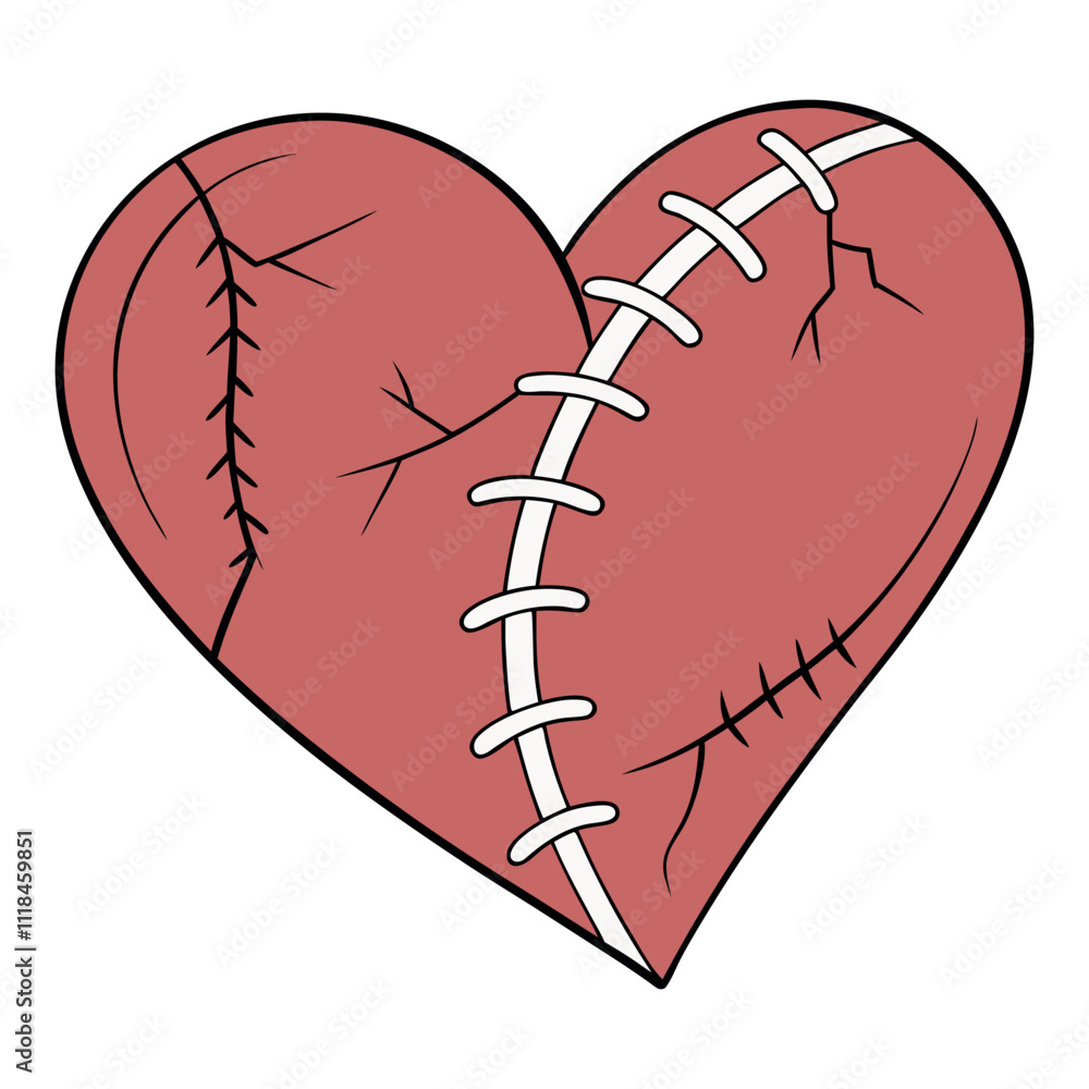 Broken heart vector illustration in cartoon, clipart, and line art ...