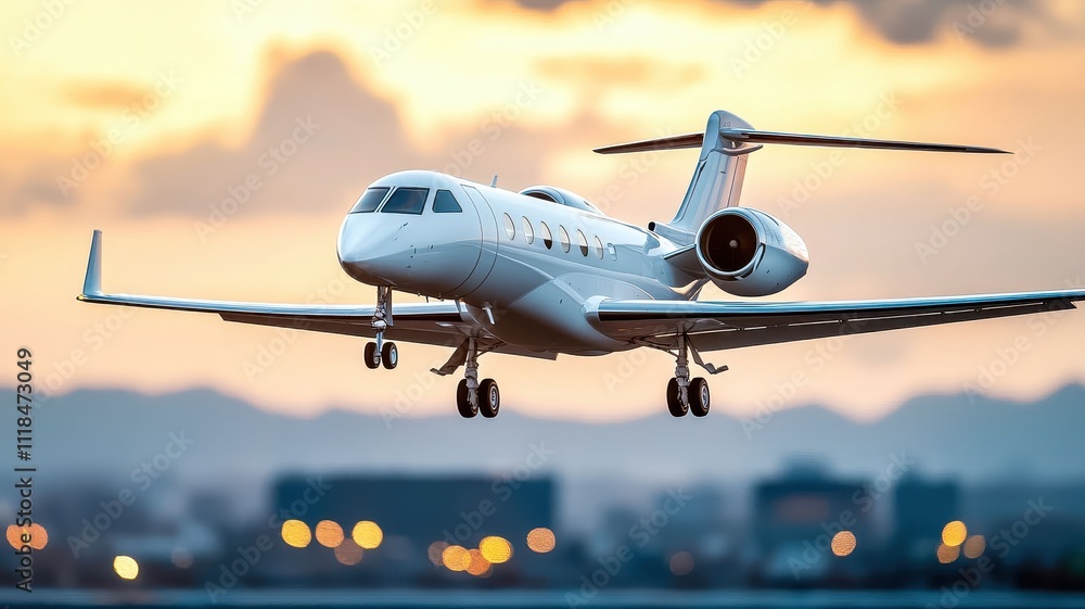 Mobility Global travel, A sleek private jet landing gracefully at ...