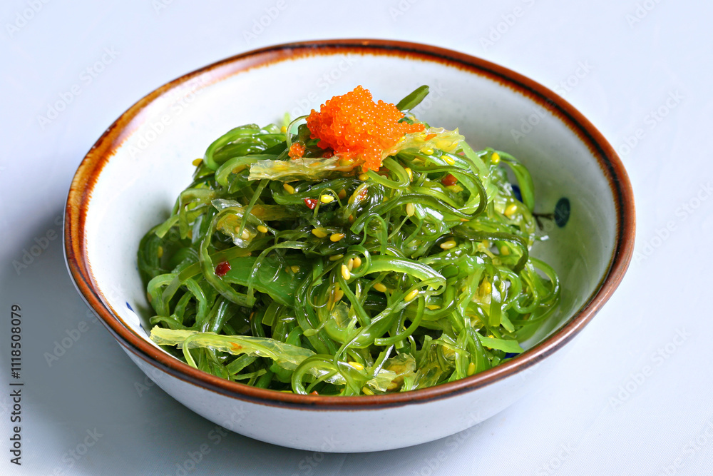 Chuka Wakame, Sharks fin seaweed salad with sesame and ebiko dressing ...