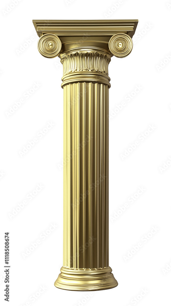 Classical Golden Corinthian Column PNG: Transparent Stock Image of ...