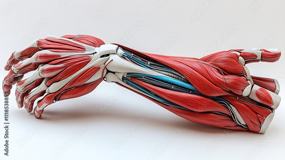 3d anatomical model of upper limb bones focusing on the humerus radius ...