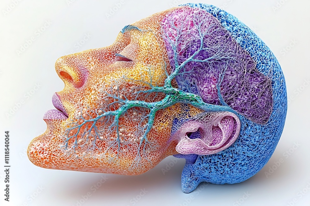 3d tongue anatomy showing muscles surface papillae and sensory ...