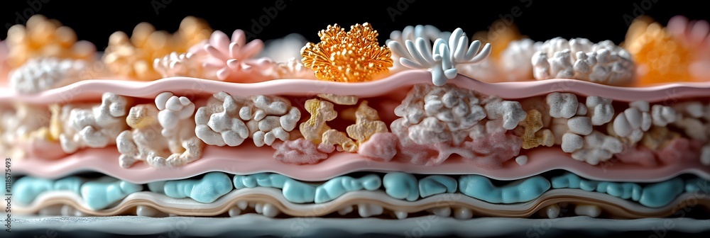 Layered vertebral column visualization highlighting structure of the ...