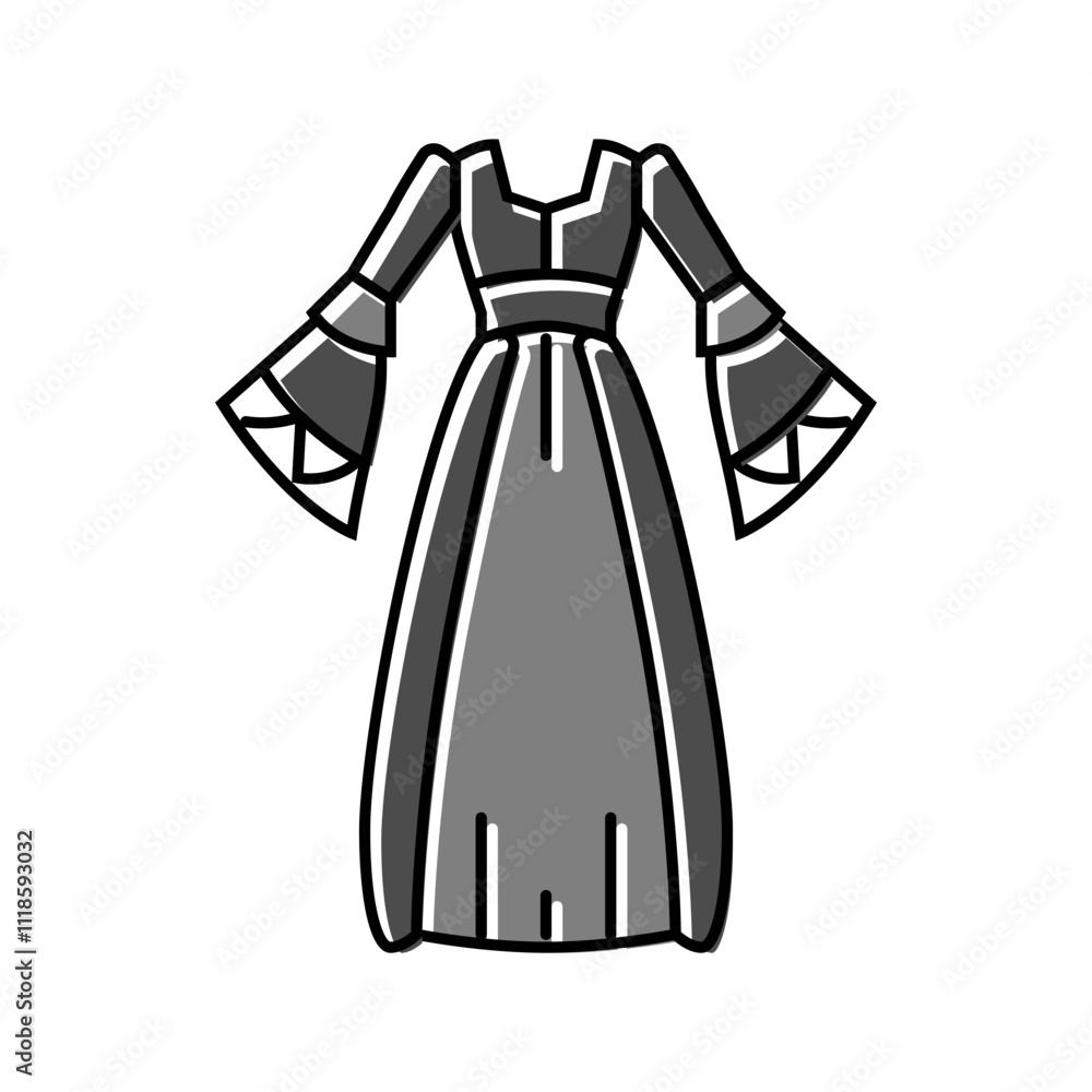 victorian goth subculture color icon vector. victorian goth subculture ...