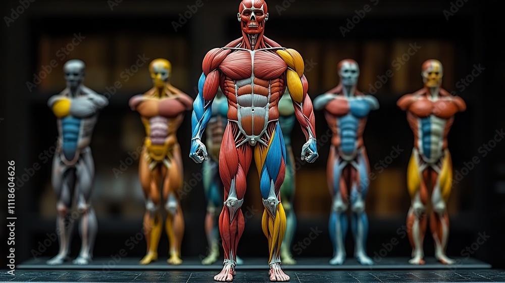 3d Skeletal Muscle Model Individual Muscle Groups Highlighted in ...