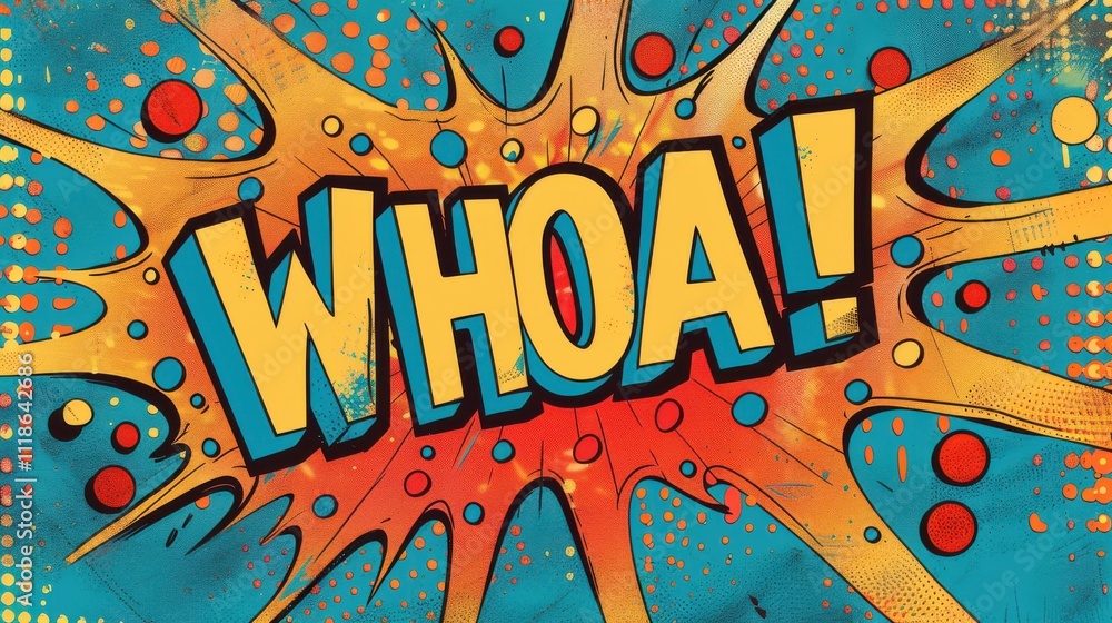 Comic text speech bubble with "UH-OH!" in pop art style, bold colors ...