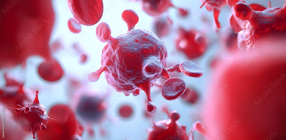 Leukemia and lymphoma symbol and treatment for cancerous cells caused ...