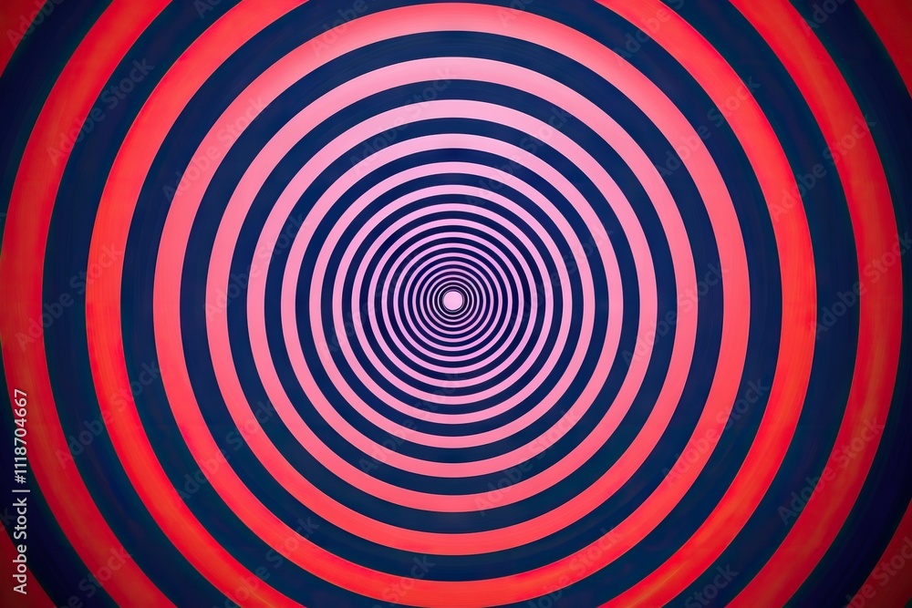 Hypnotic circle optical illusion background with moving circles. Stock ...
