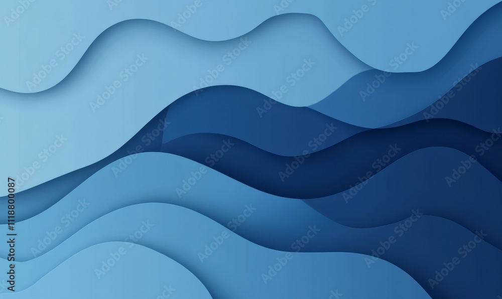 An abstract blue gradient background featuring a smooth transition from ...