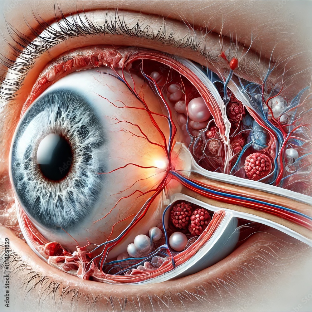 Ilustración de Stock Human Eye Anatomy Detailed Cross Section Iris ...