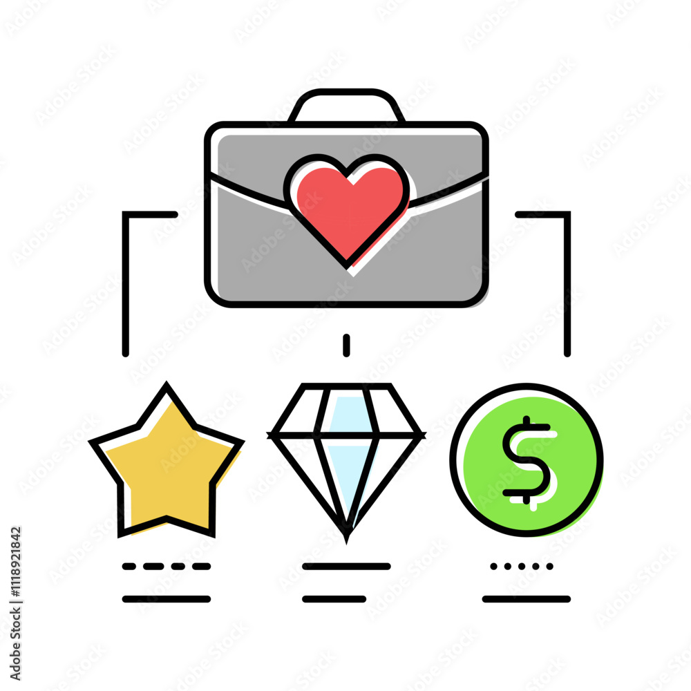 employer value proposition evp color icon vector. employer value ... employer value proposition evp color icon vector. employer value ...