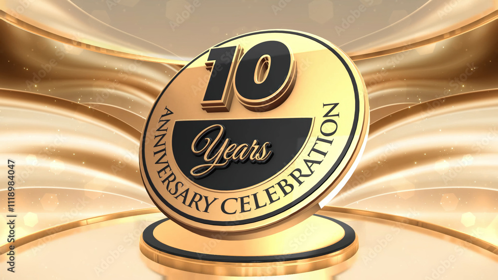10th Anniversary backdrop, background Stock Illustration | Adobe Stock