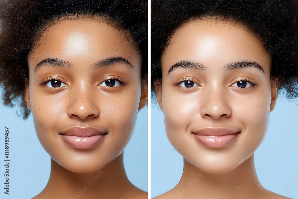 Studio portraits of aesthetic beauty transformations across diverse ...