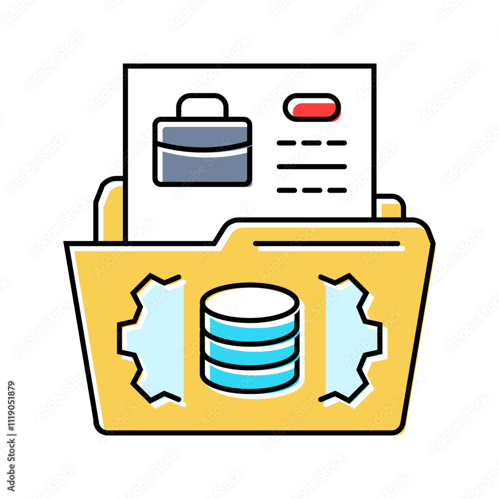data governance business process color icon vector. data governance ...