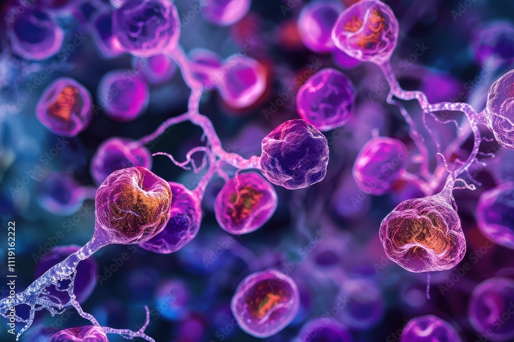 Adipose Tissue: A high-resolution image showing adipocytes in adipose ...