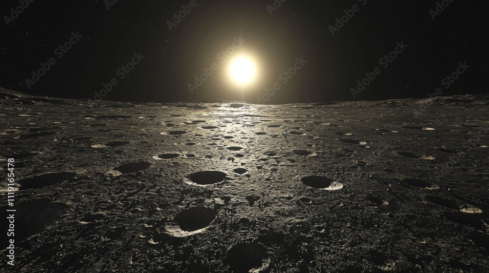 Lunar Surface Earthrise Cratered Moon Space Exploration High Res Image ...