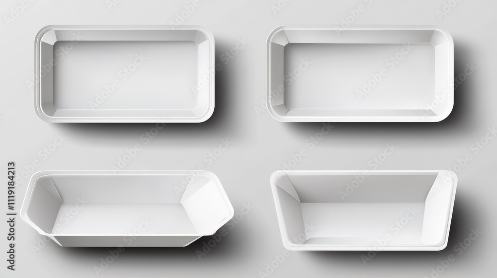 85.A detailed vector illustration of an empty paper tray designed for ...