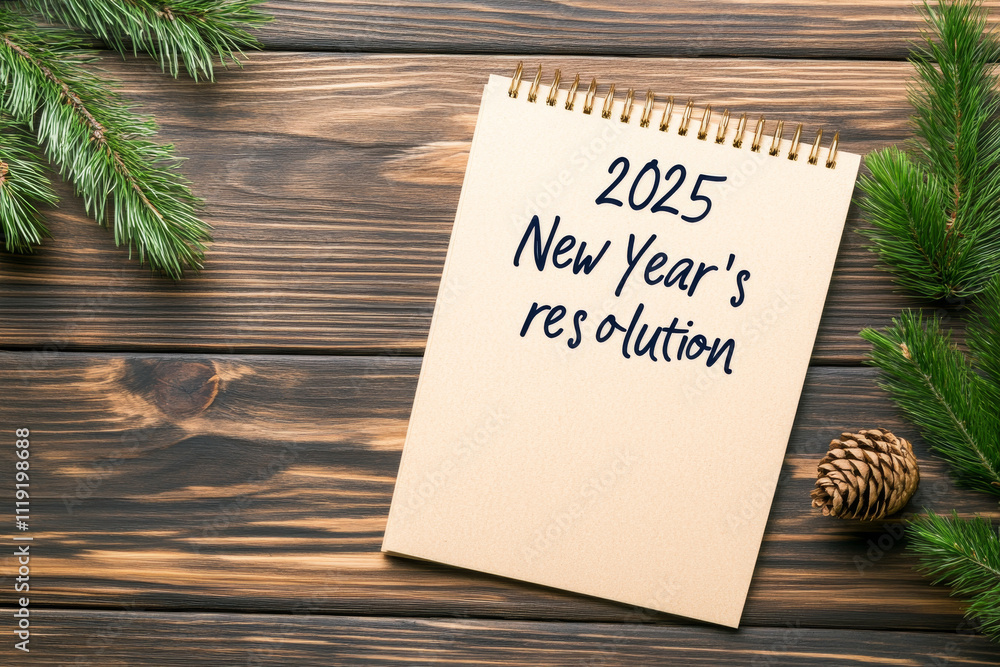 2025 New Year's resolution list concept image with paper written 2025 ...