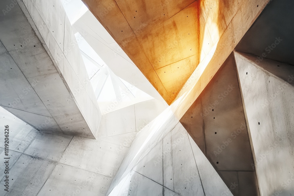 Unique architectural design featuring sharp angles and natural light in ...