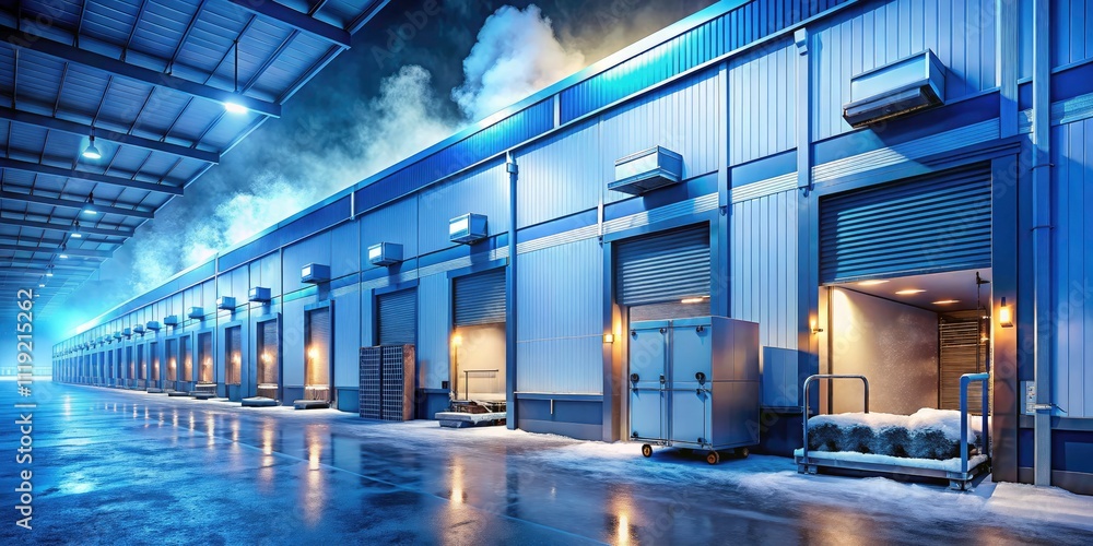 Cold Storage Warehouse with Steam Effects and Temperature Extremes ...