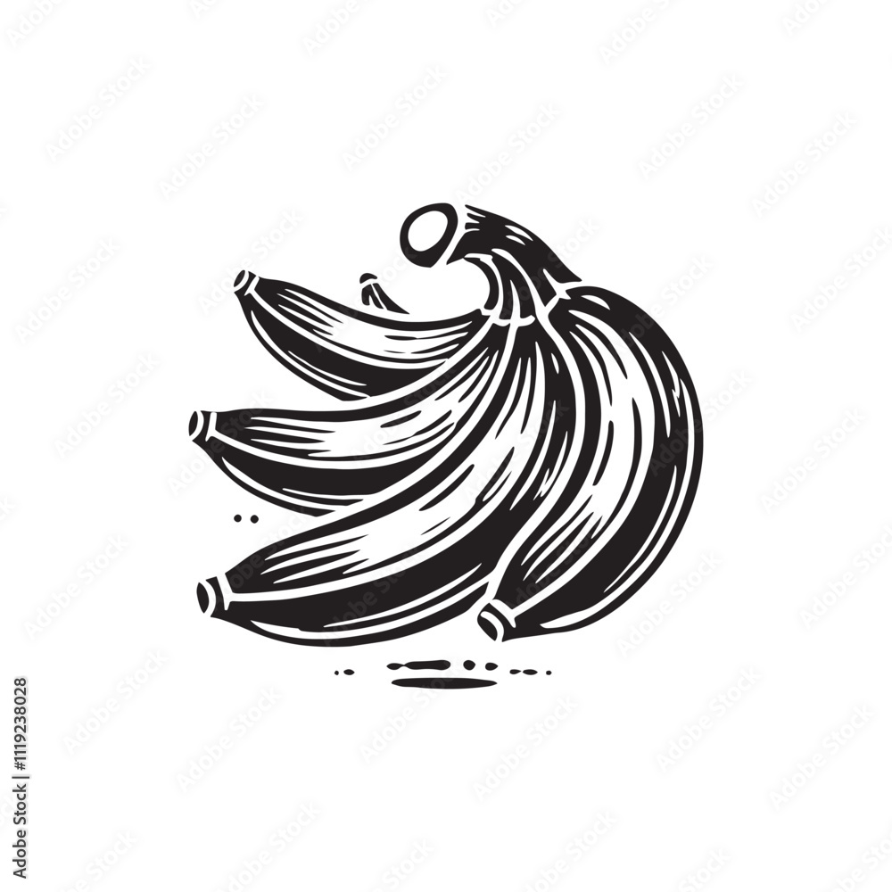 Banana Silhouette - Illustration of Banana - Minimalist Banana Vector ...