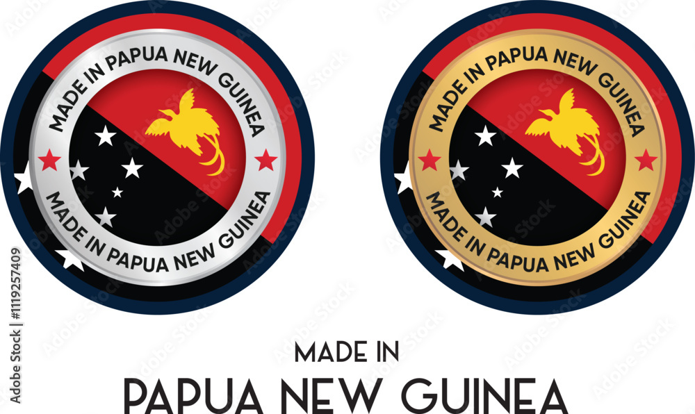 Made in Papua New Guinea. Premium labels, stickers, pointer, badge and ...