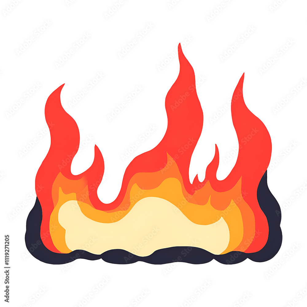 Fiery Flames - A Symbol of Heat and Passion Isolated on Transparent ...