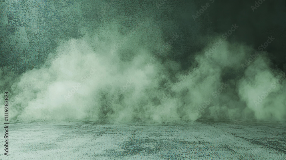 Green toxic smoke cloud with overlay effect on transparent background ...