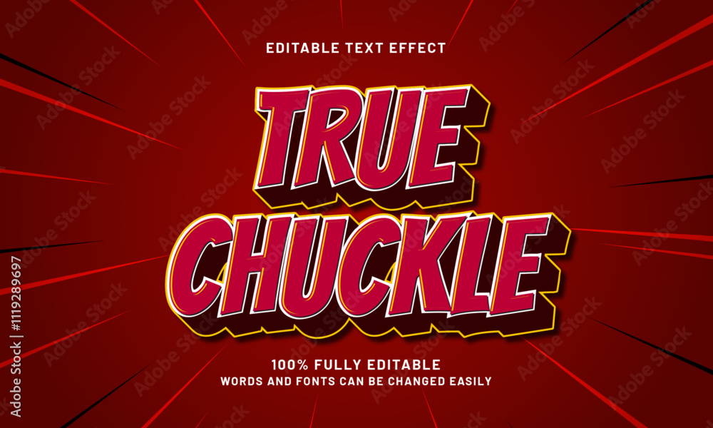 true chuckle editable text effects with a happy and joyful theme Stock ...