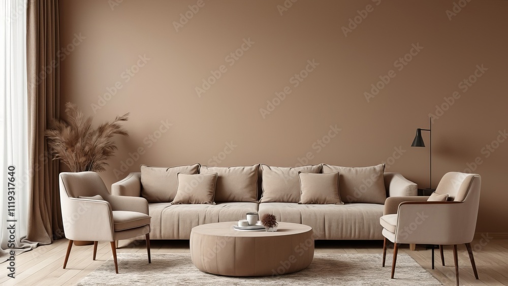 Foto de Stock Mocha Mousse is a trend color year 2025 in the luxury ...