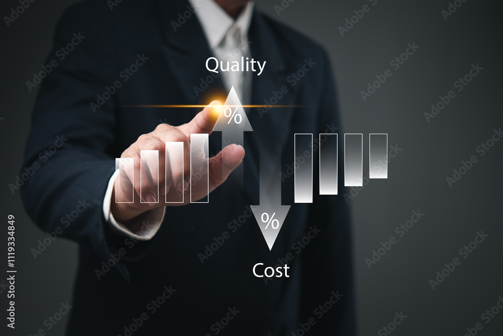 Cost control optimization, quality management, business efficiency cost ...
